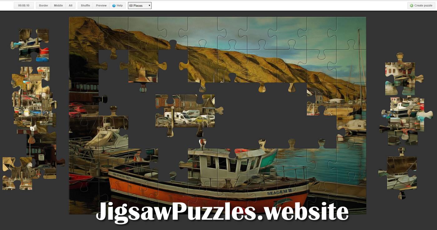 Jigsaw Puzzle | Ship in Thurso Bay - Jigsaw Puzzles Website